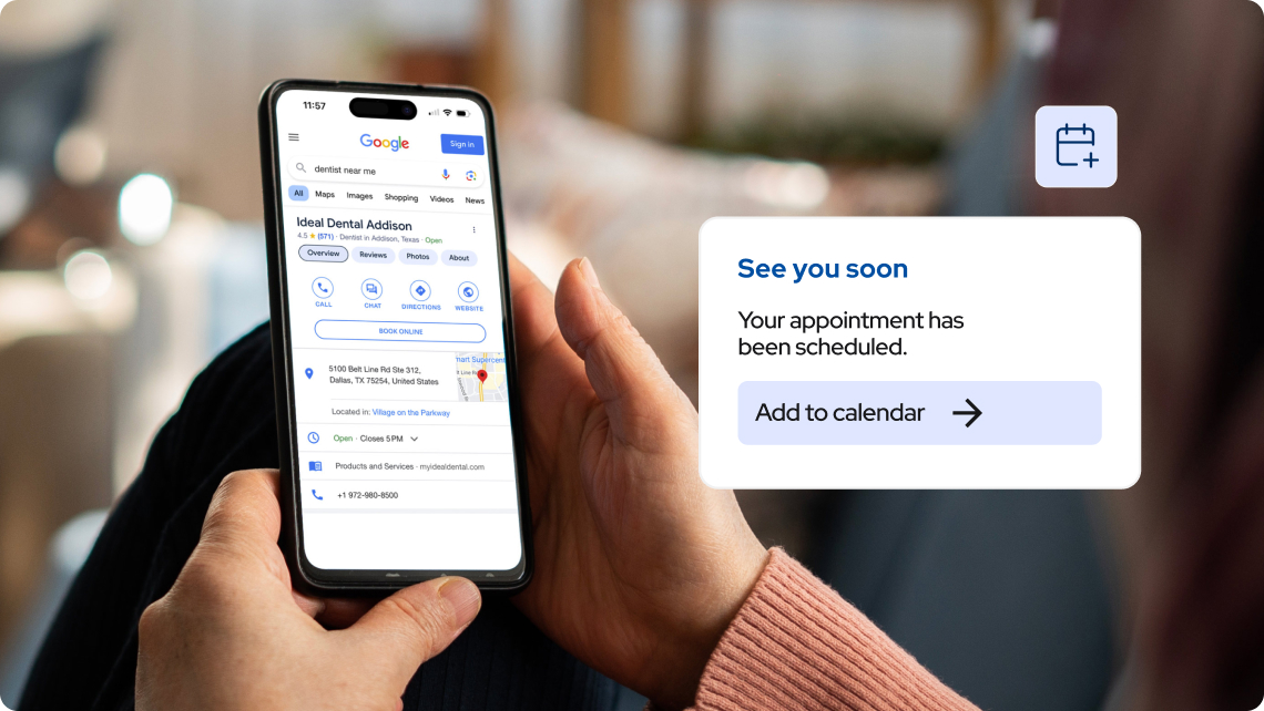Dental Online Booking Software, Reserve with Google | Dentrix